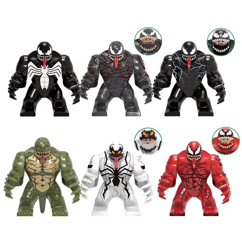 Big Venom Figures with Openable Mask and Movable Tongue Building Blocks ...