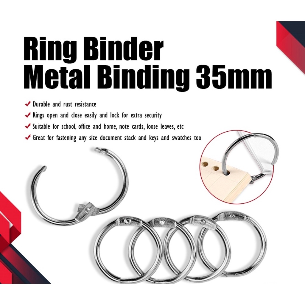 (100pcs) Ring Binder Metal Binding 35mm for DIY Scrapbooking | Shopee Philippines