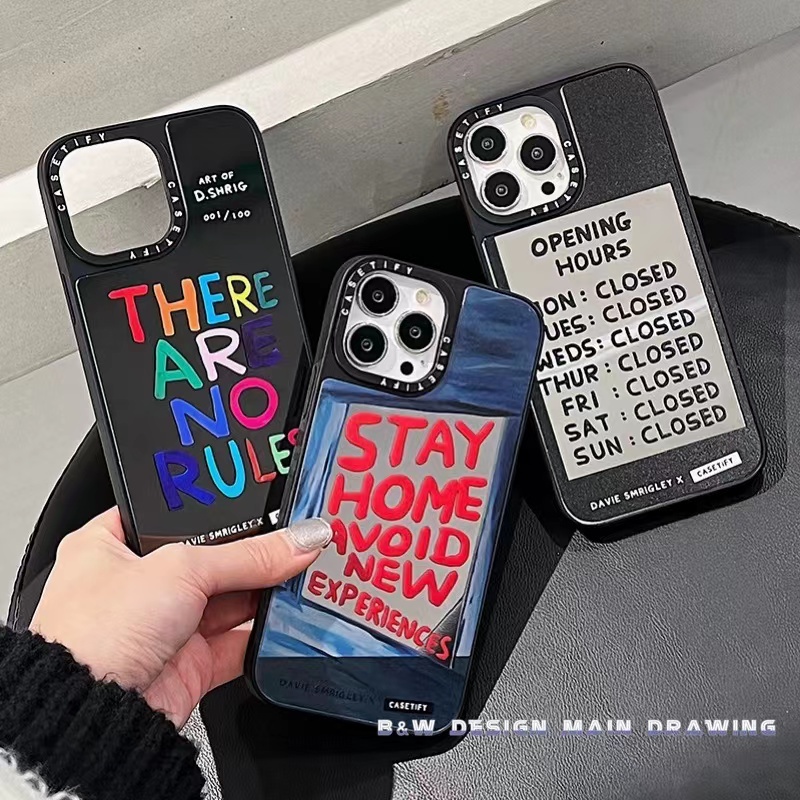 Creative Color English Mirror Phone Case For iPhone 15ProMax 15Pro 15 14 13 Pro Max 12 11 Pro ...