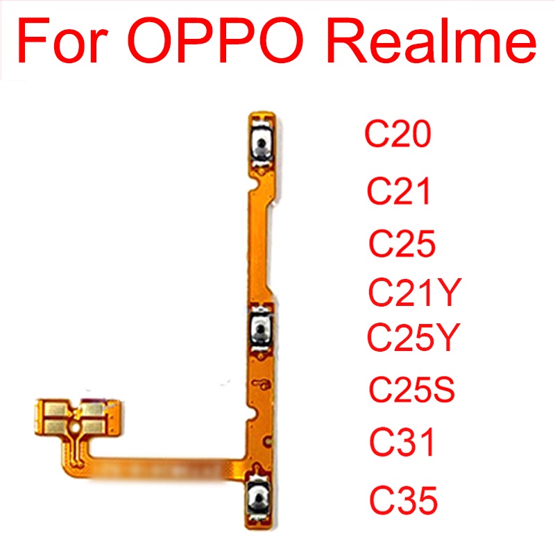 Power Volume Flex Cable For Oppo Realme C20 C21 C25 C25S C31 C35 C21Y ...