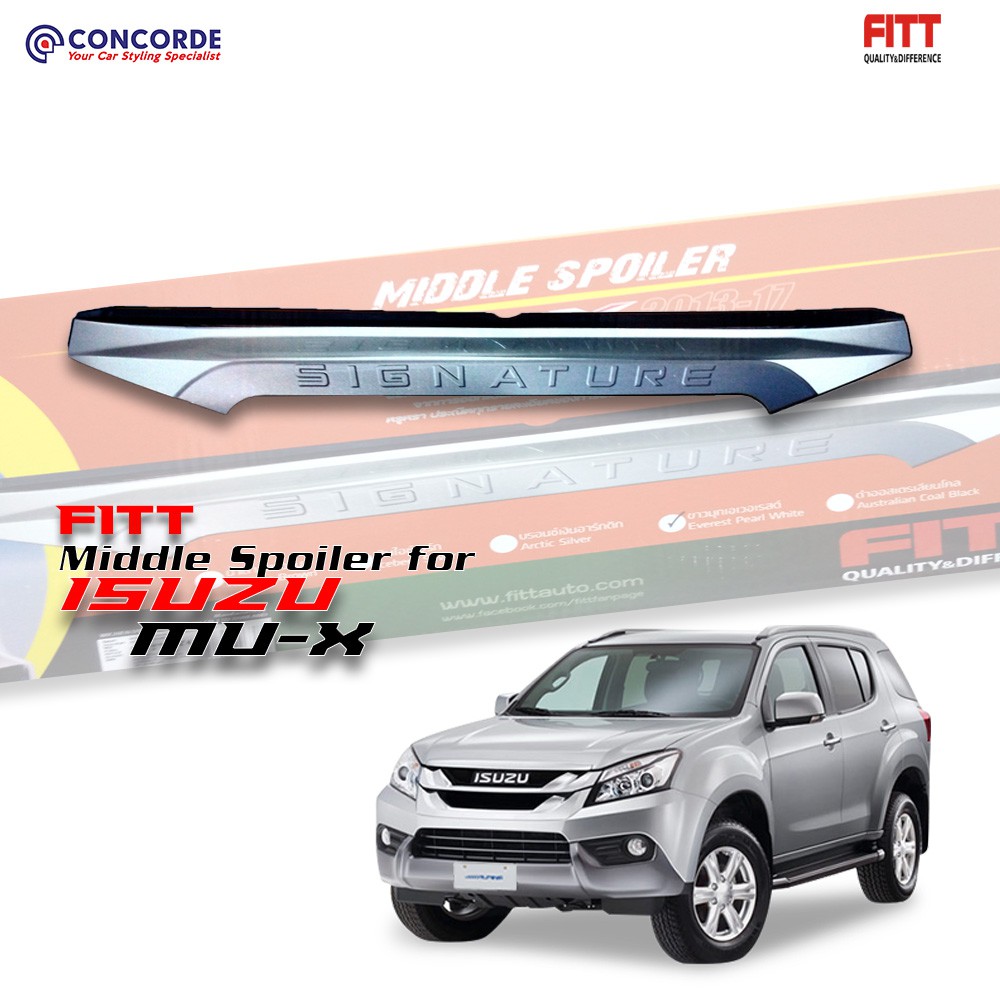 Concorde Fitt Middle Spoiler Isuzu Mux 2013-2017 Everest Pearl White ...