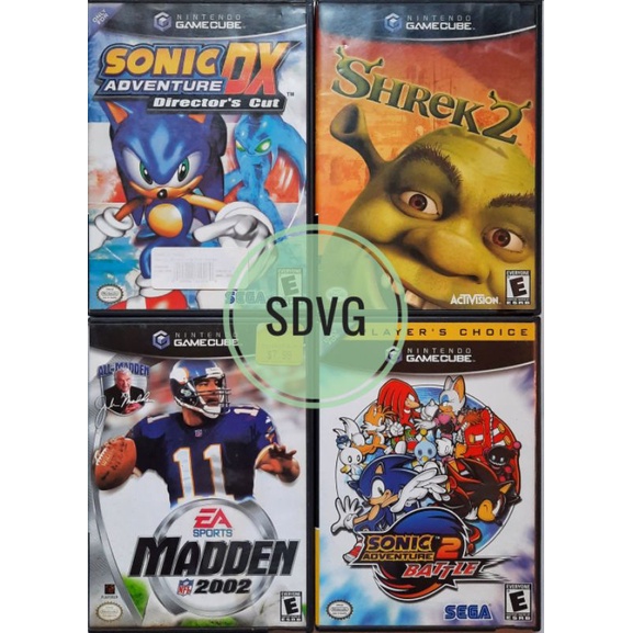 Nintendo Gamecube US Sonic Adventure 2•Shrek 2•EA Sports Madden 2002 ...