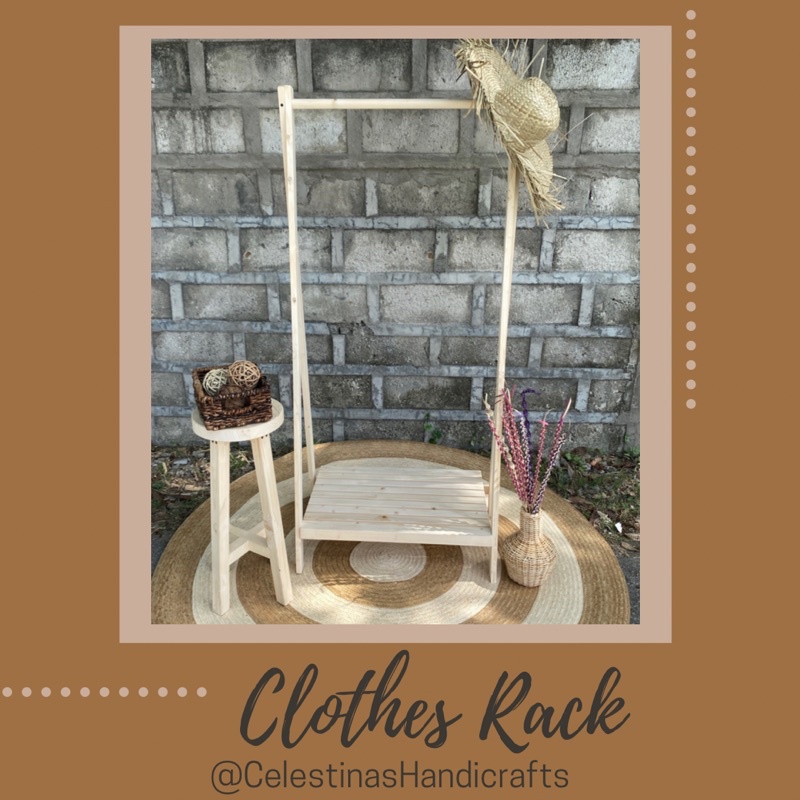 Nordic Wooden Clothes Rack (Collapsible)| Collapsible Clothes Rack ...