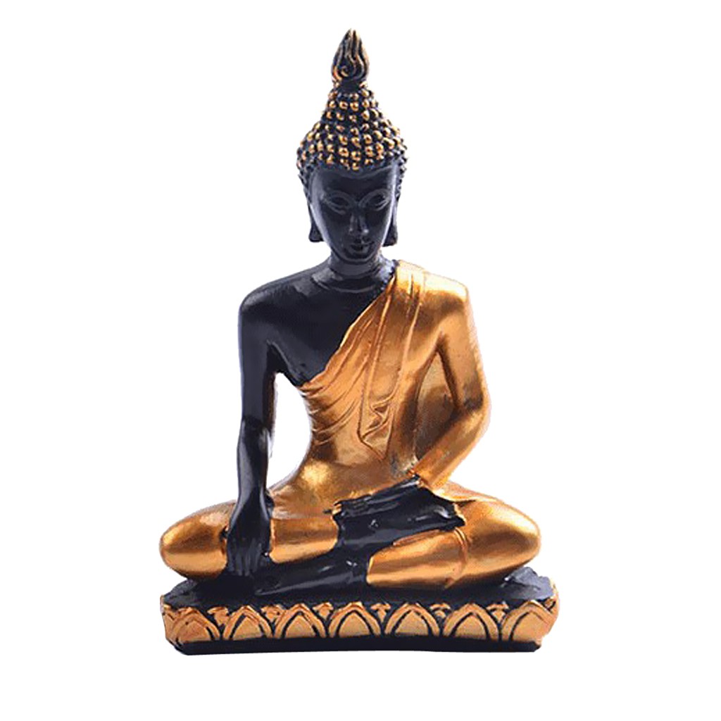 Buddha Miniature Meditation Statue Figurine Resin Painted Sculpture ...