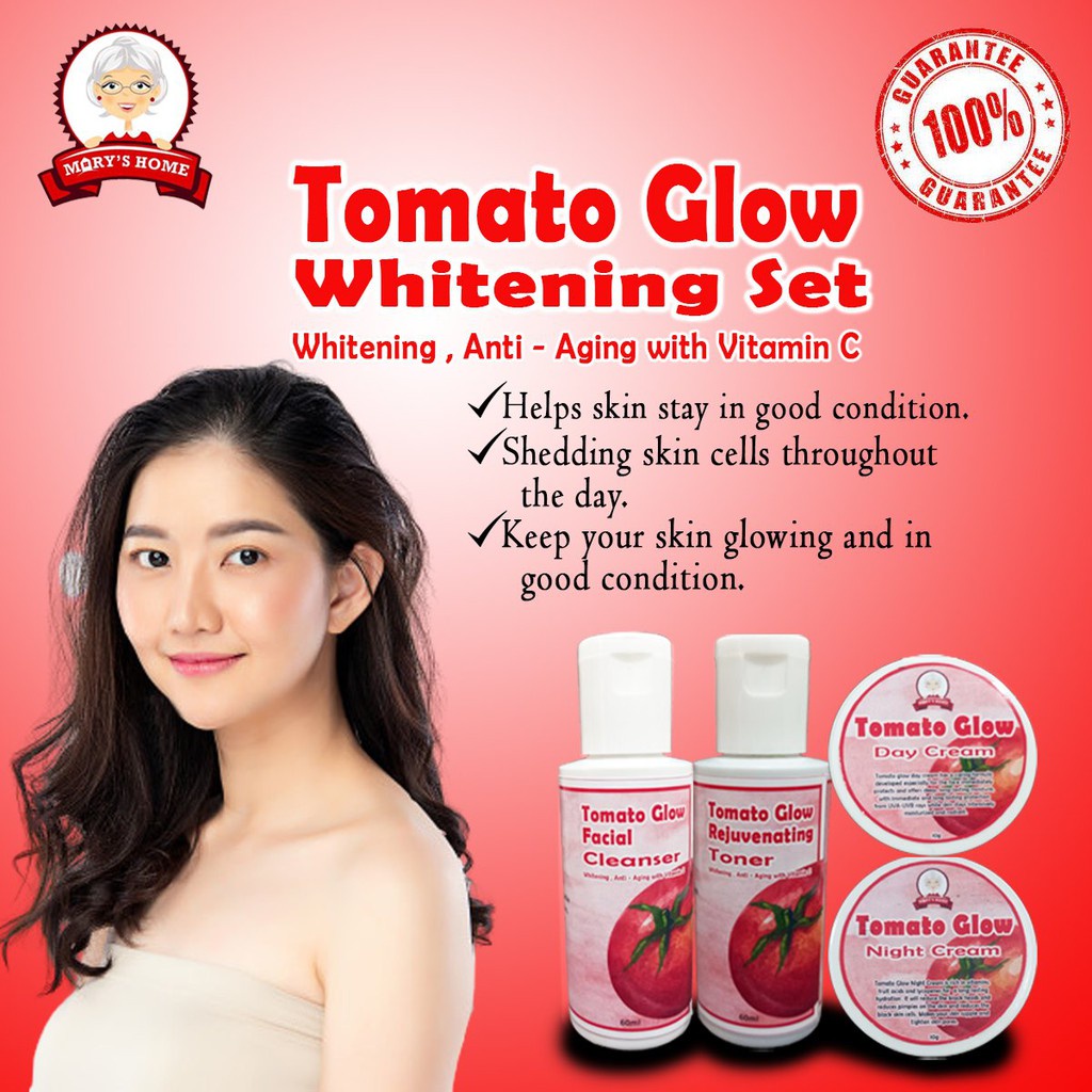 Mary's Home Tomato Glow Whitening Set *New [10X Effective Pangpaputi At ...