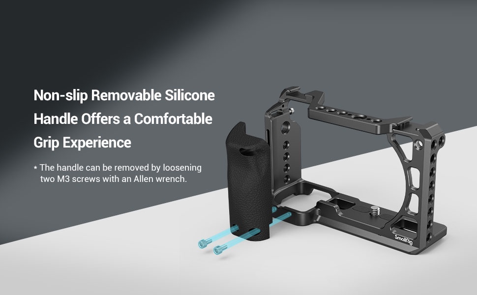 SmallRig Cage with Silicone Handle for Sony A6100/A6300/A6400 Camera ...