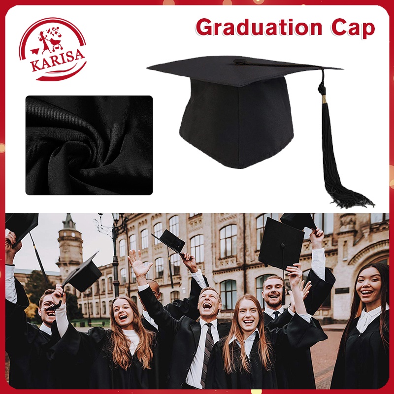 Unisex Adult Graduation Cap Black Graduation Hat for High School and ...