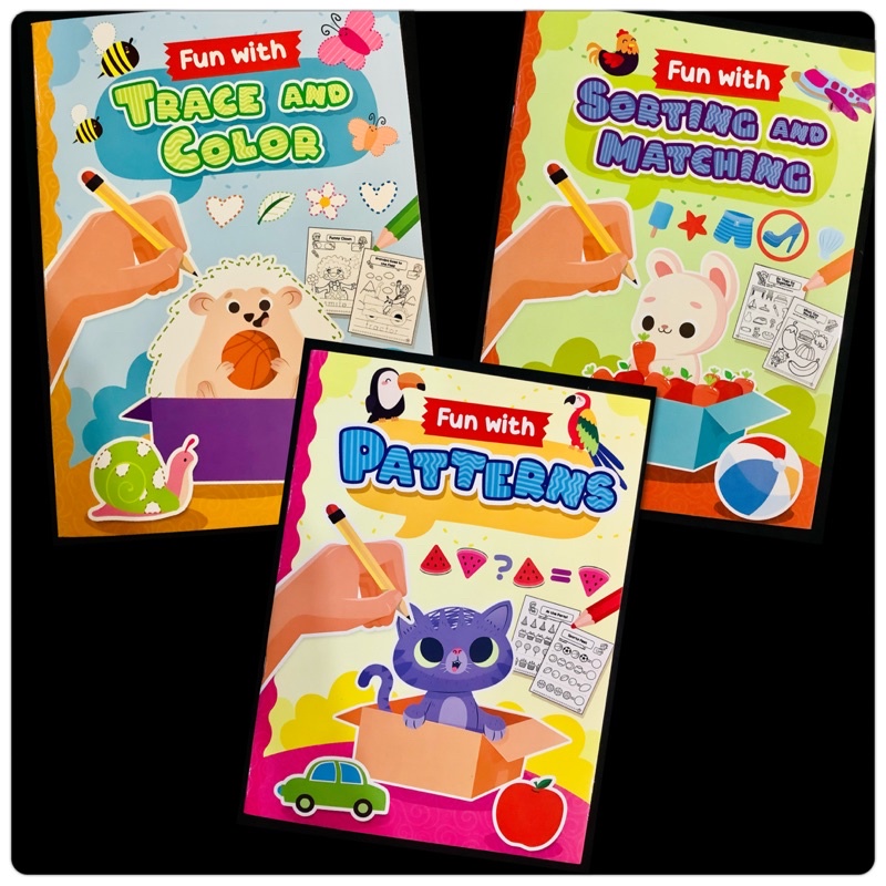 WS FUN WITH BASIC SKILLS SET OF 3 (SORTING & MATCHING,TRACE & COLOR ...