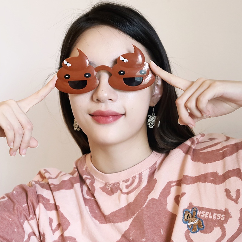 Funny Party Birthday Poop Shape Sunglasses Fun Creative Decorative Glasses | Shopee Philippines