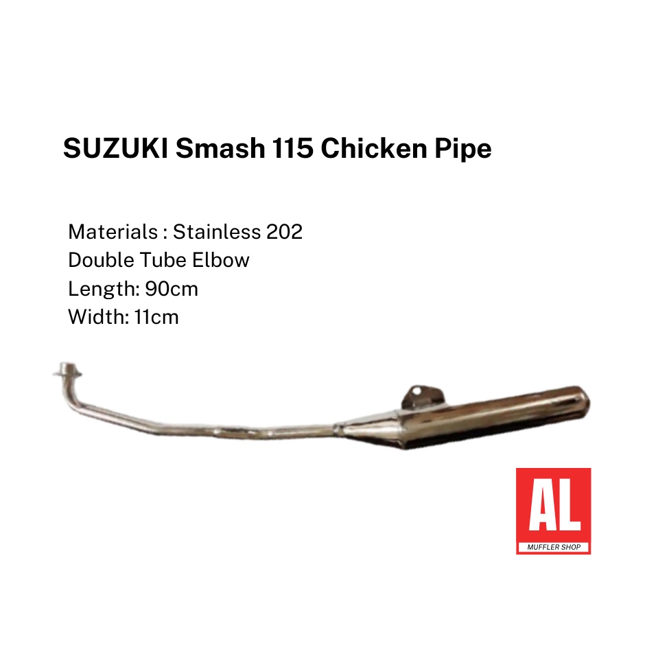 Suzuki Smash 115 Chicken Pipe/ Smash115 Chicken Pipe Stainless Muffler ...