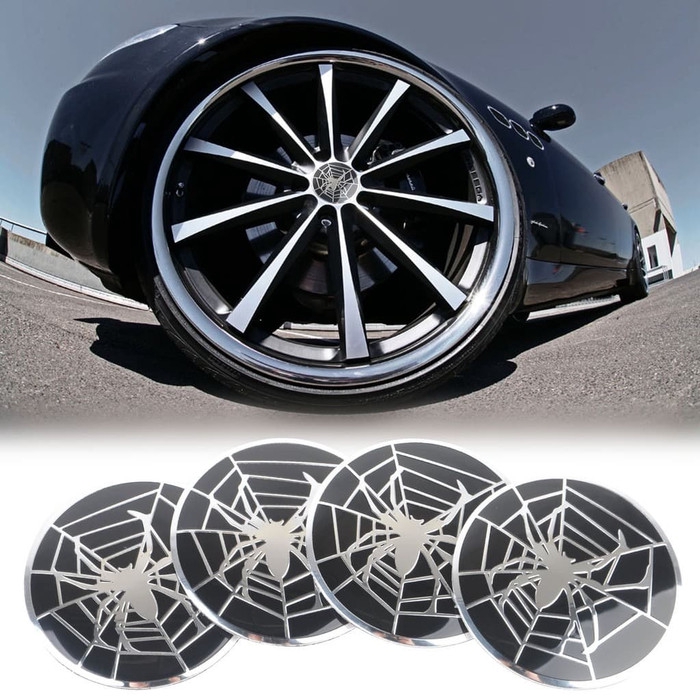 3d SPIDERMAN Velg Car Emblem SET 4pcs Logo Car Rim Cap Wheel Center Cap ...