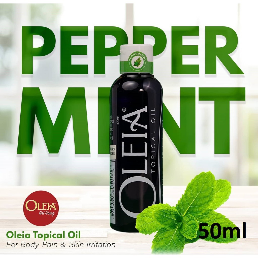 Oleia Topical Oil Peppermint 50mL Cetylated Fatty Acid Oil Soothing and ...