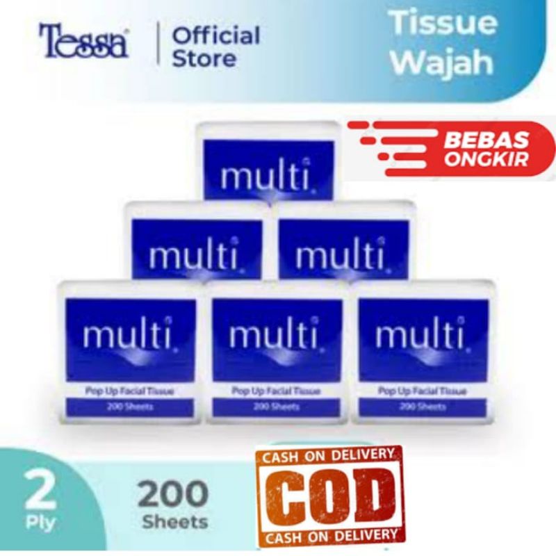 Multi Pop Up Facial Tissue 200 Sheets 2 Ply One Bandel Contents 4 ...