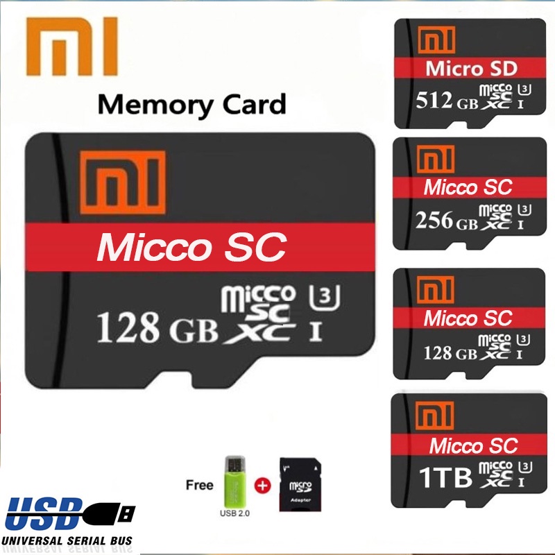 XIAOMI Memory Micro TF SD Card 32GB 64GB-512GB 1TB For Smartphone ...