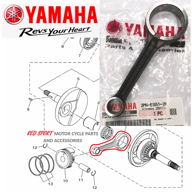 Connecting Rod Mio i 125, Mio Soul i 125 Genuine Yamaha | Shopee ...