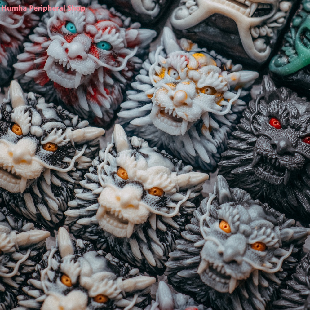 Artisan keycap Dragon head keycap Hand made Resin keycap mechanical ...
