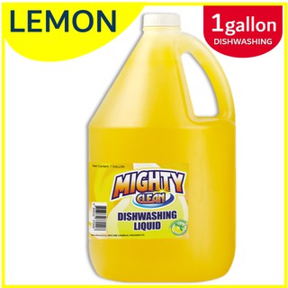 Mighty Clean Dishwashing Liquid Lemon - DWL (yellow) - 1 Gallon ...