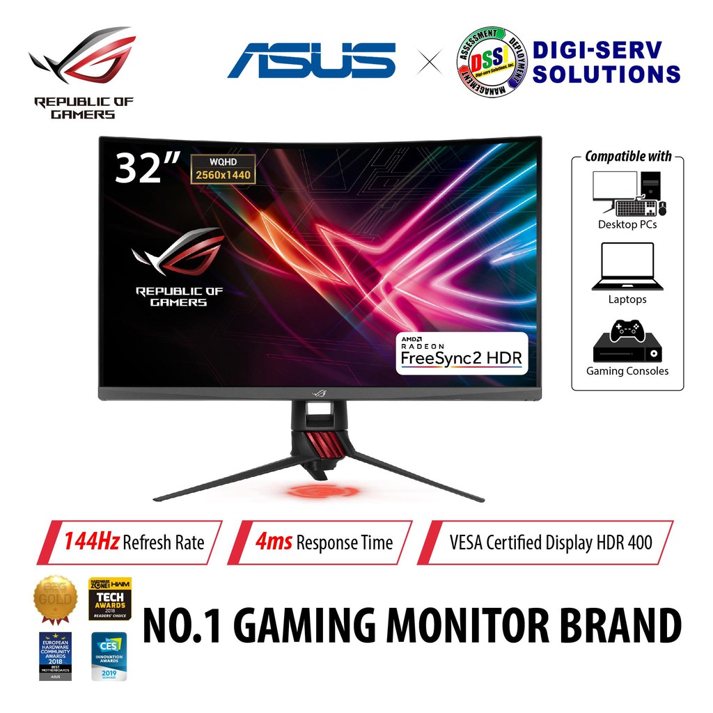 Asus ROG Strix XG32VQR 32" WQHD Curved HDR Gaming Monitor | Shopee ...