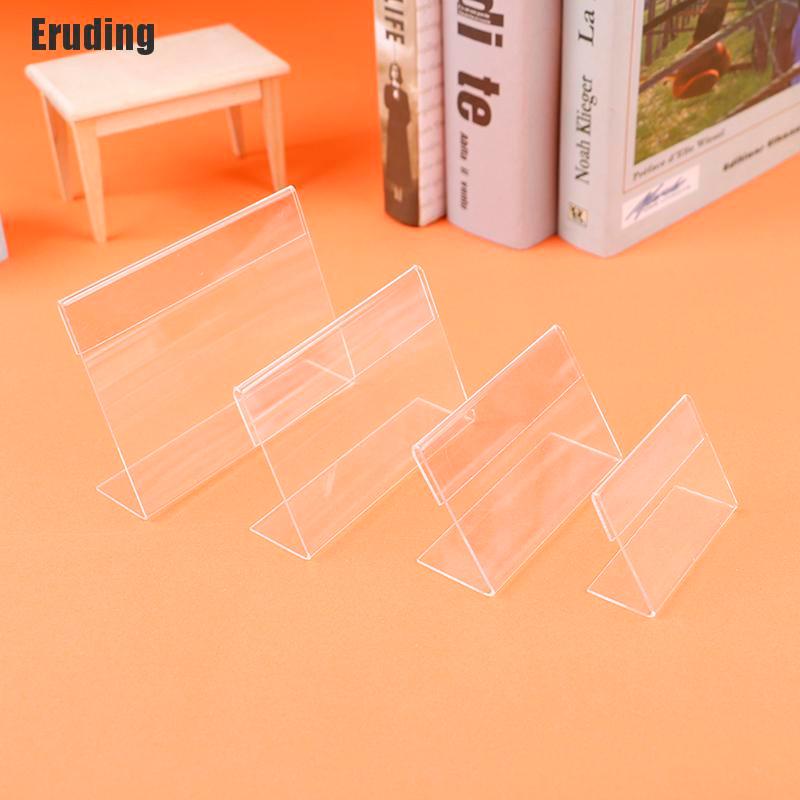 Eruding@ 5Pcs Acrylic Desk Sign Label Frame Price Tag Display Business ...
