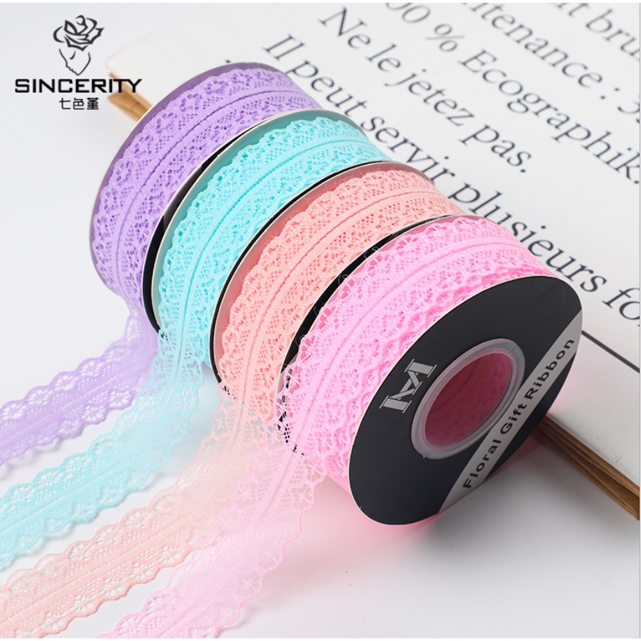 3CM5M Lace Ribbon ~ Cake Ribbon Lace Flower Bouquet DIY Floral Ribbon ...