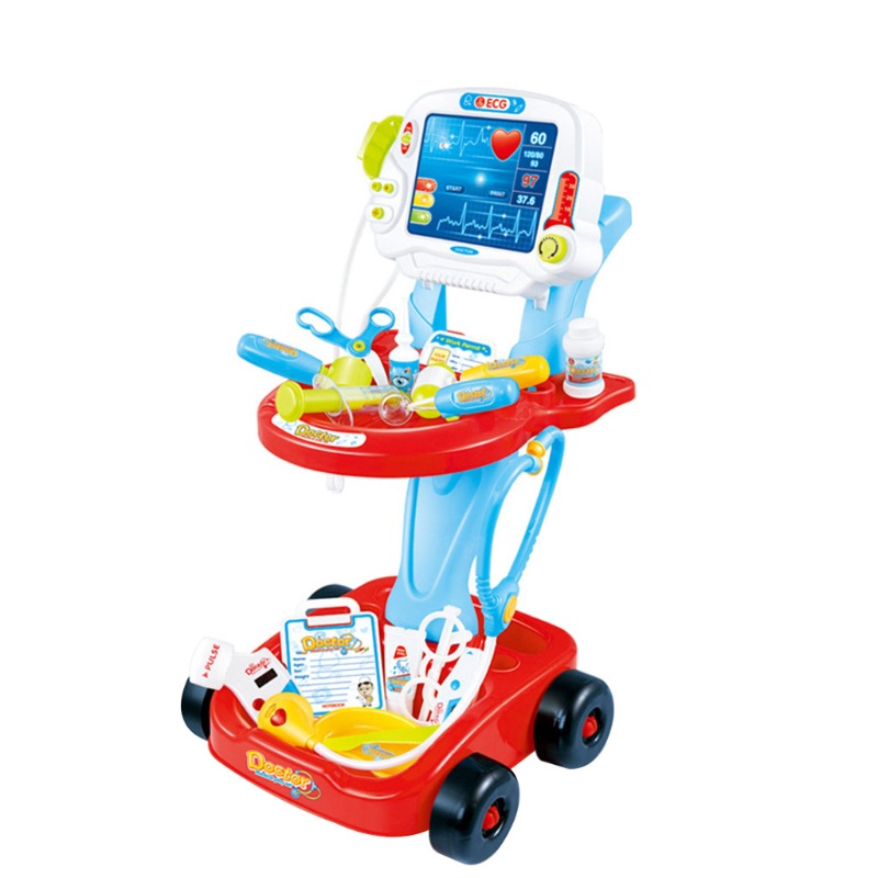 Medical- Play Set Multi-Functional Doctor Cart Kit Simulated ...