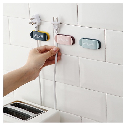 Power Plug Socket Holder Wall-mounted Self-adhesive Hook ...