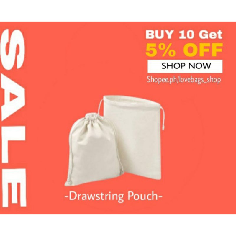 Plain Canvas Drawstring Dust bag String bag (Katsa) | Shopee Philippines