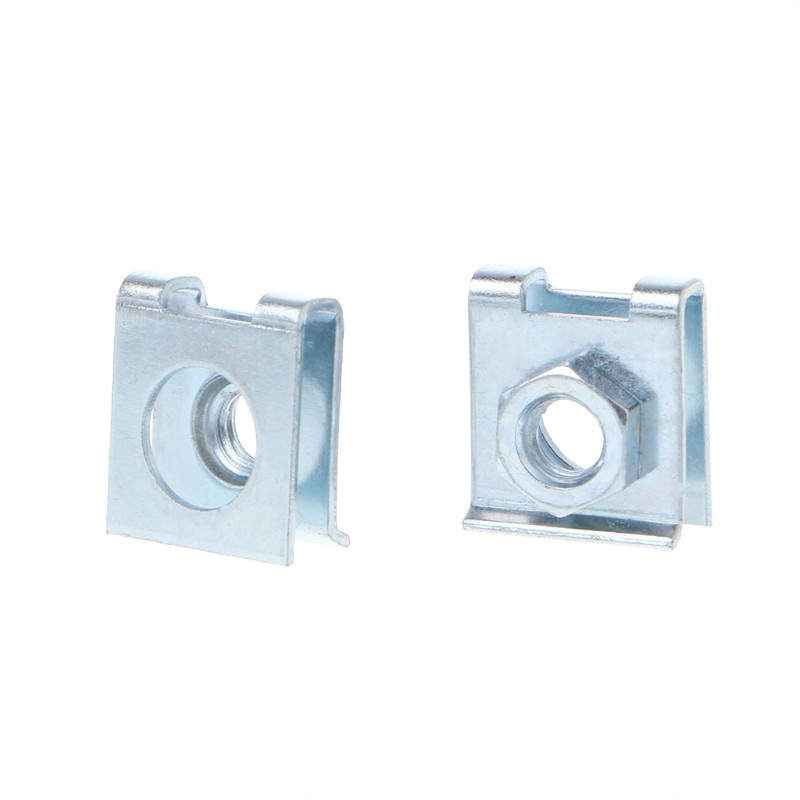 4 Pcs Car License Plate Fastener Buckle Metal Screw Nut U-Type Clips ...