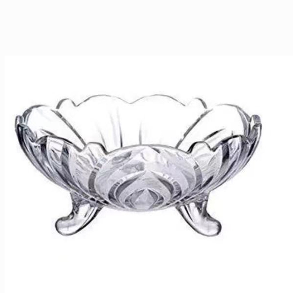 CLEAR FRUIT BOWL Glass Bowl Clear Snack Fruit Candies Tray Home Hotel ...