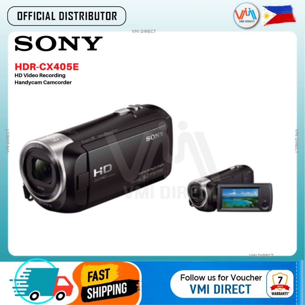 Sony HDR-CX405E HD Video Recording Handycam Camcorder (Black) VMI DIRECT | Shopee Philippines