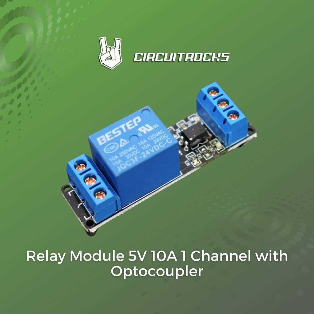 Circuitrocks Relay Module 5V 10A 1 Channel With Optocoupler Arduino Compatible | Shopee Philippines