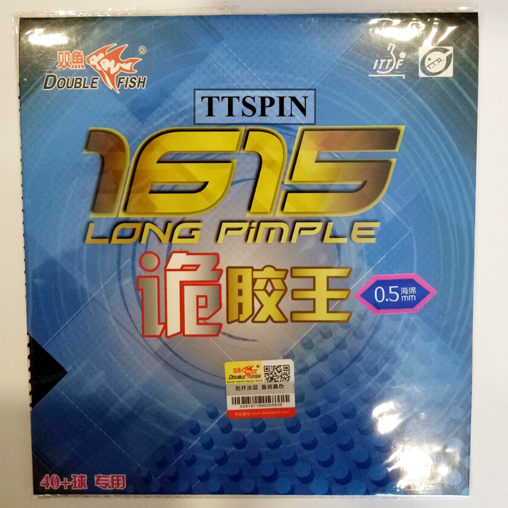 Double Fish 1615 Blue Pro 0.5mm - Long Lasting Spot Rubber Long Pips ...