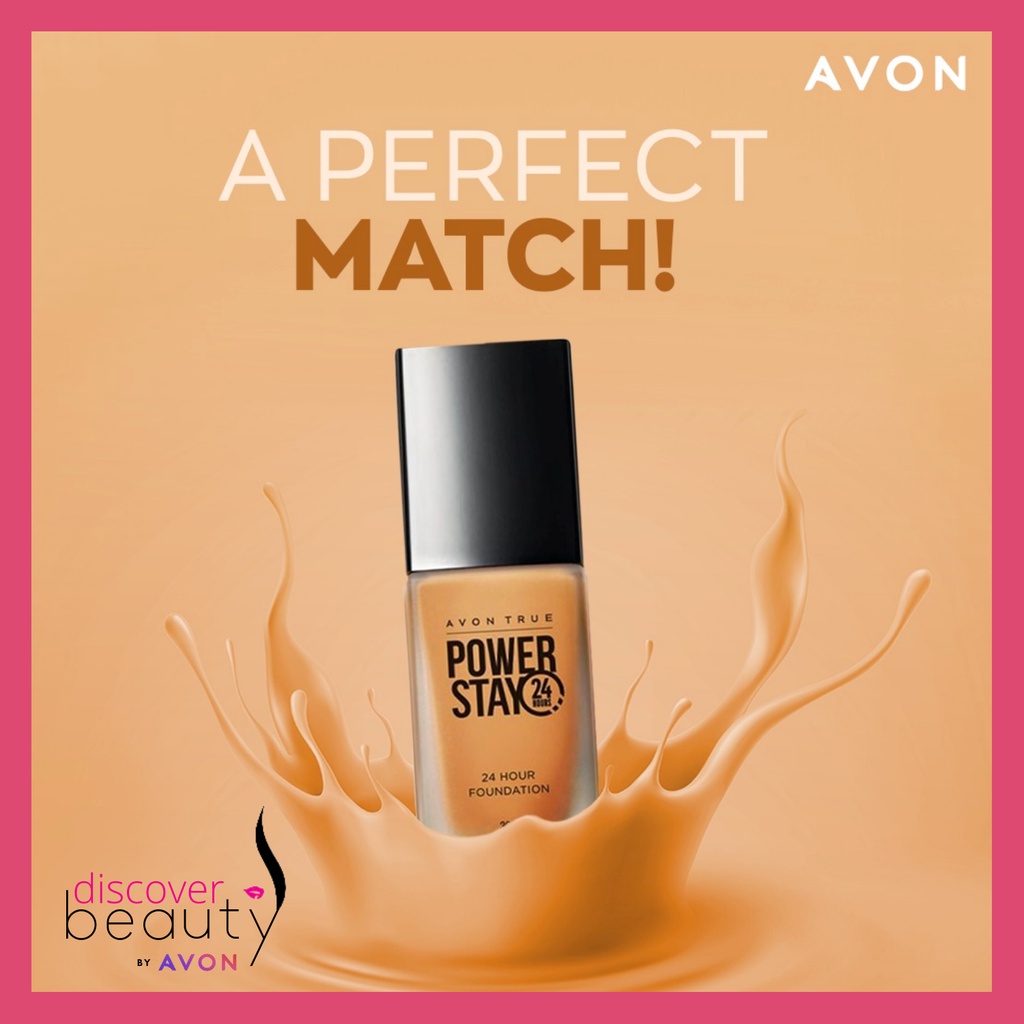 Avon POWERSTAY 24-H0UR LIQUID FOUNDATION 30mL | Shopee Philippines