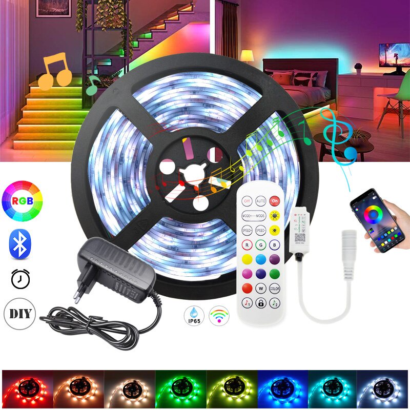 GBKOF LED Strip Light RGB 5050 Flexible Ribbon Fita Led Light Strip RGB ...