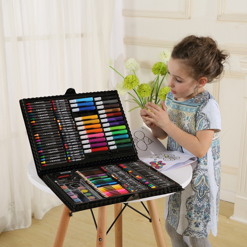 168pcs Coloring Set Painting Water Color Pen Crayon Drawing Art For ...