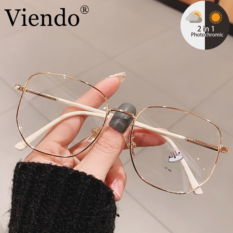 Photochromic Anti Radiation Eye Glasses For Women Men Retro trend ...