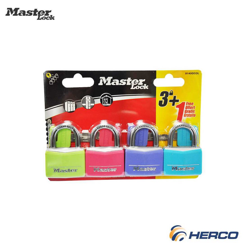 Master Lock 4 pcs Solid Aluminum Padlock 40MM | Shopee Philippines