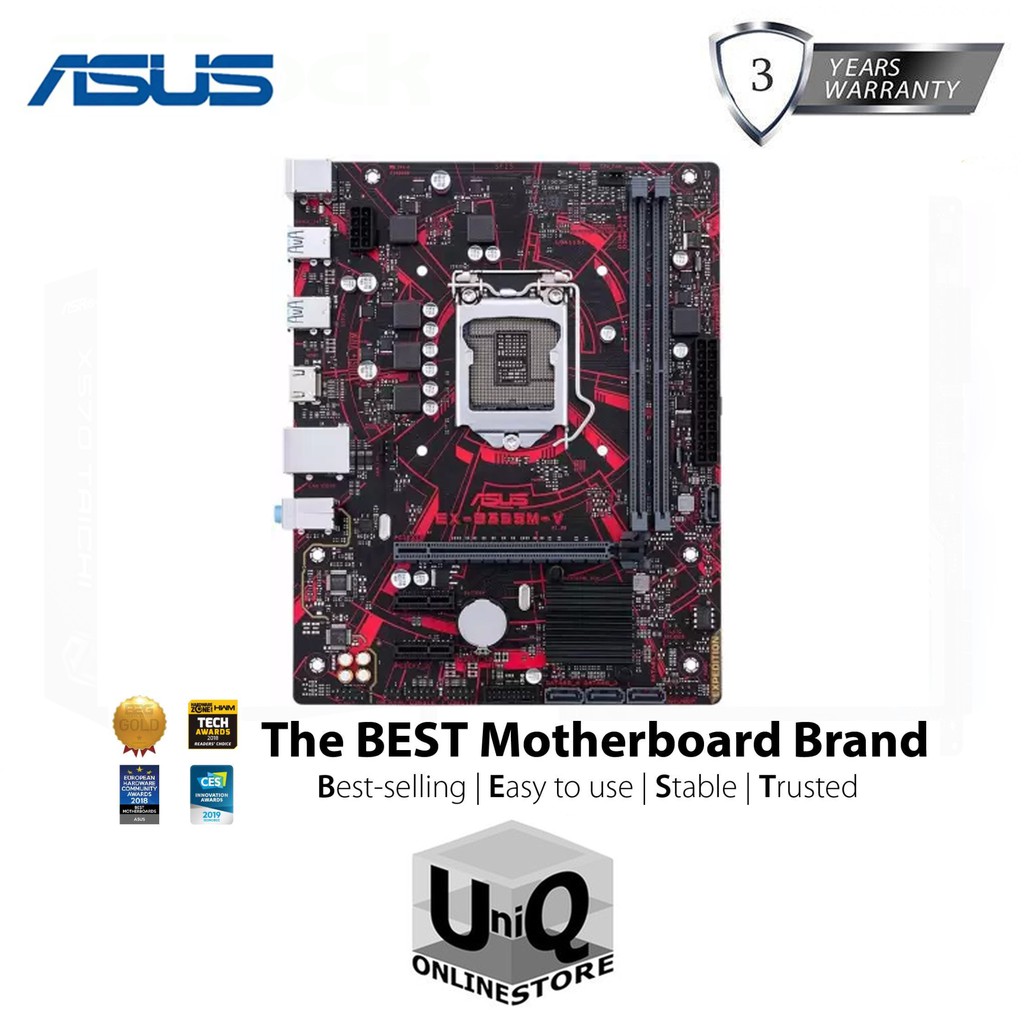 Asus mATX Gaming Motherboard EX-B365M-V5, Intel B365 LGA 1151, SafeSlot Core+, DDR4 2666MHz ...