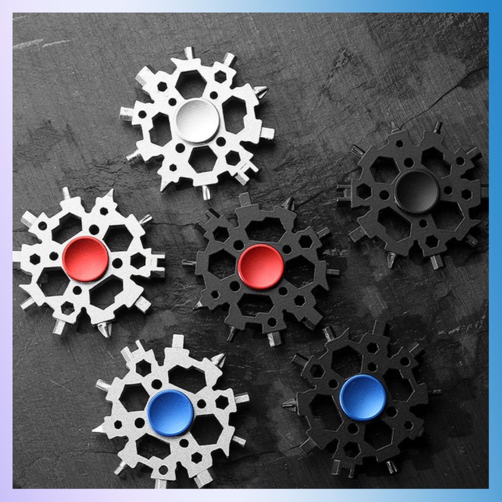 【COD】 Portable Snowflake Fidget Spinner Tool Multifunctional Wrench ...
