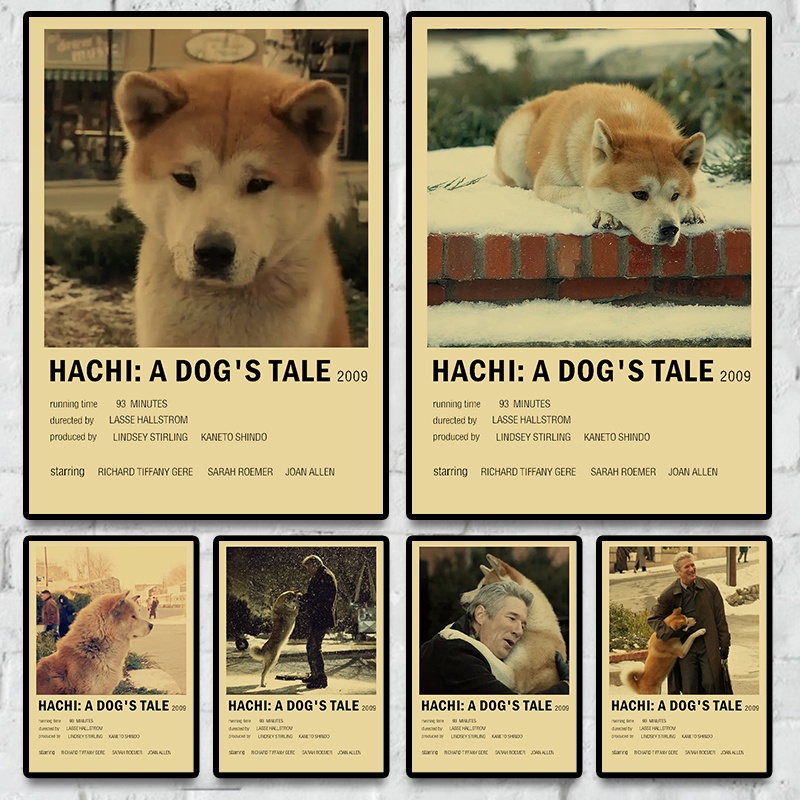 Plot Film Hachi: a Dog's Tale Retro Poster Kraft Paper and Printing ...