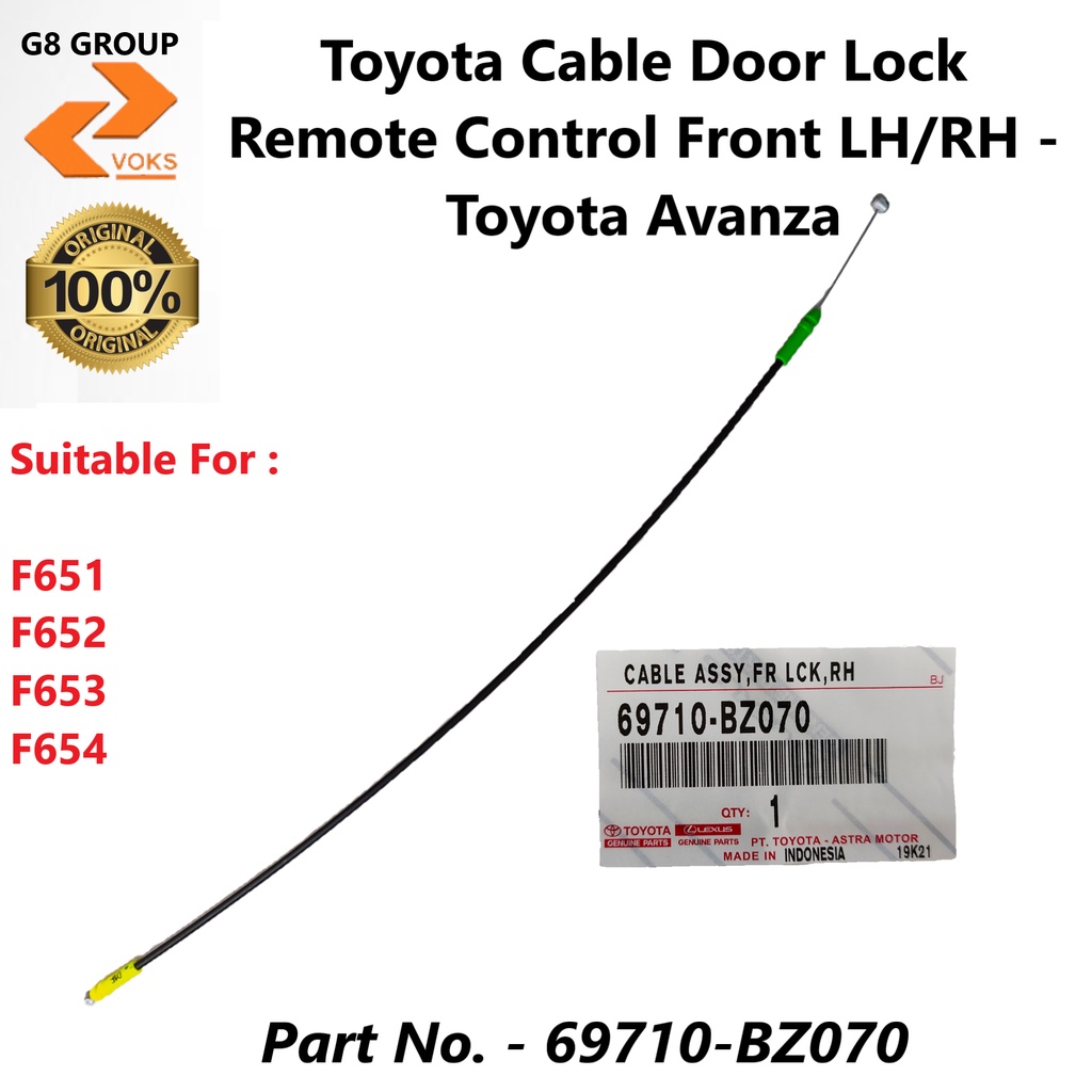 Toyota Cable Door Lock Remote Control Front L/R - Toyota Avanza ( 69710 ...