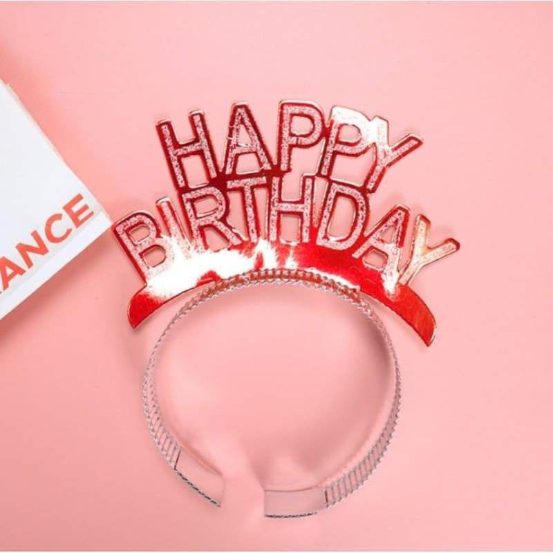 Happy BIRTHADY Headband With Elegant Glitter Paper Used To Wear ...