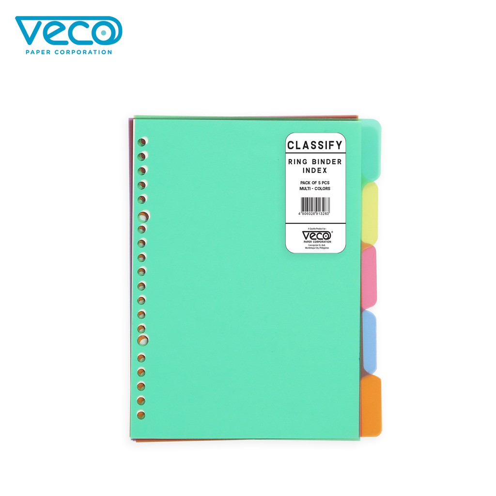 Veco Classify 20-Ring Binder Notes Index Set (5 tabs only) | Shopee ...