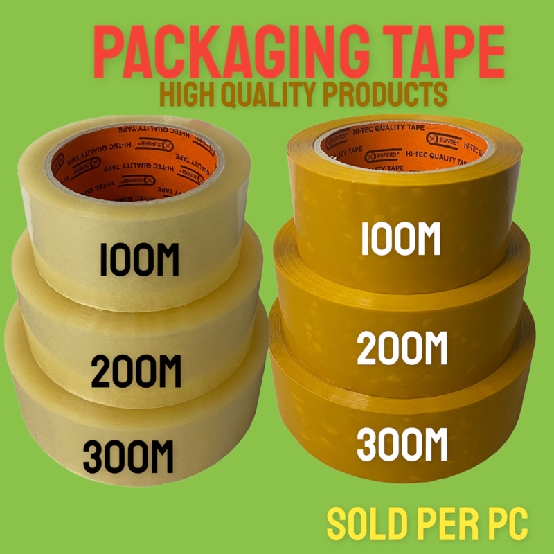 Packaging Tape Assorted Sizes(100m,200m,300m) sold per Pc | Shopee Philippines