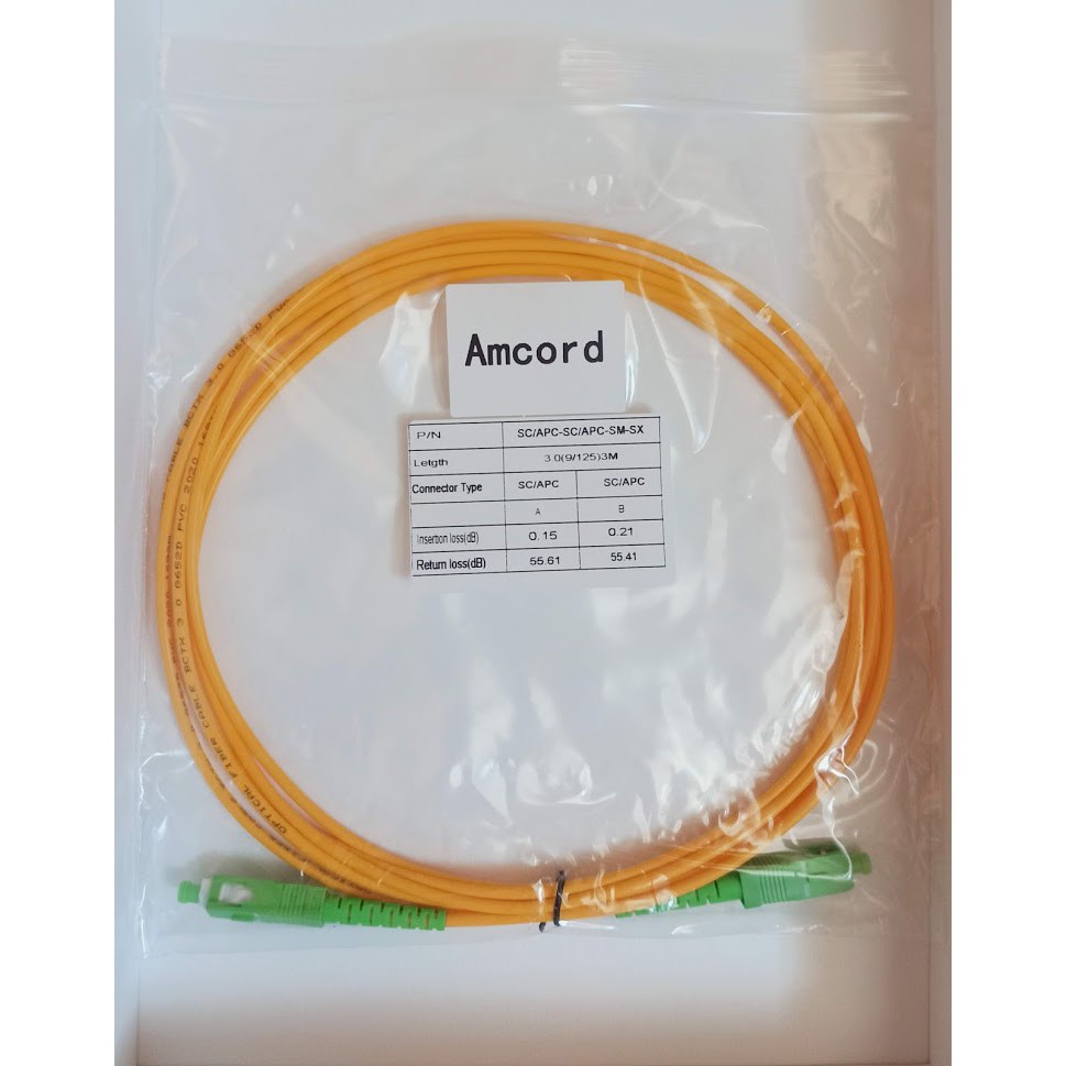 Fiber Optic Patch Cord Converge, Sky and Globe Compatible SC-APC to APC ...