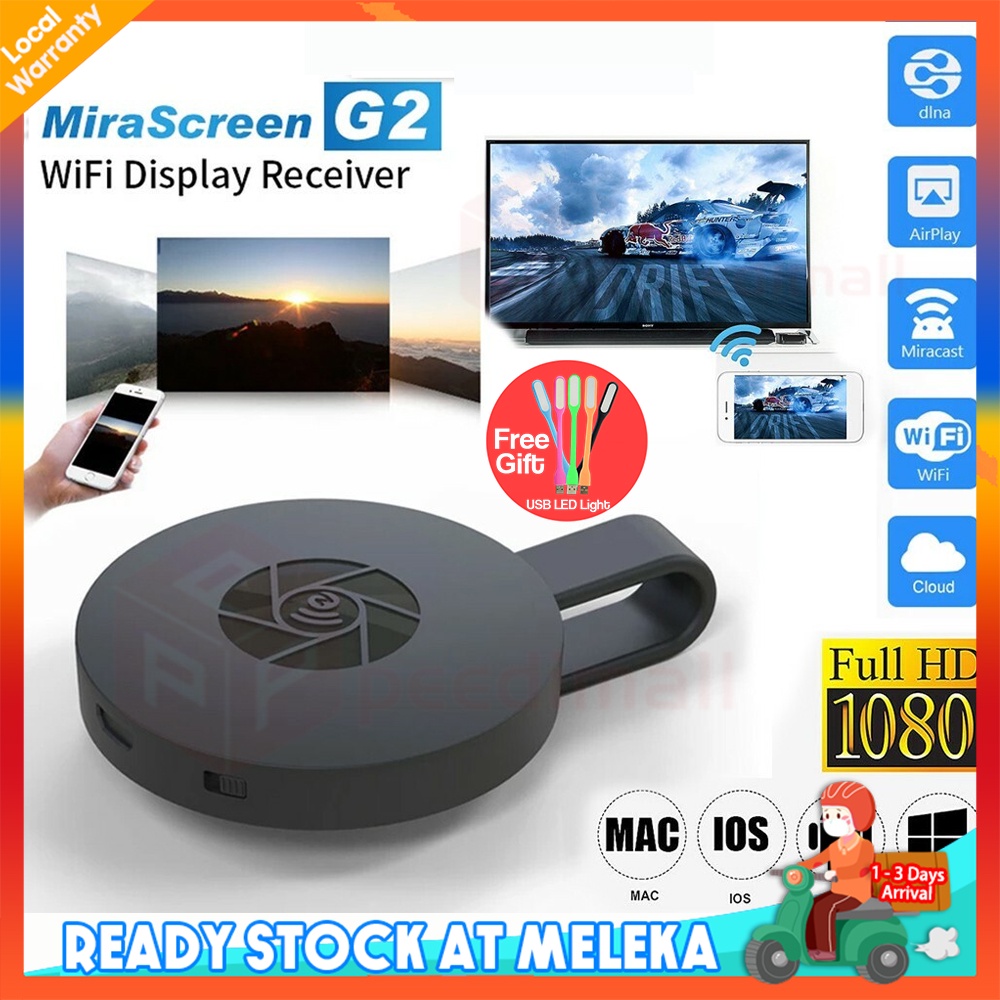 4K Mirascreen G2 Chromecast TV Streaming Wireless Anycast Mira Screen Mirrorlink Google HDMI ...
