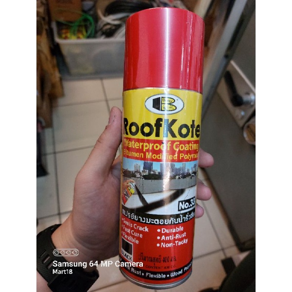 Bosny #33 Roofkote Bitumen Spray Waterproofing 400cc | Shopee Philippines