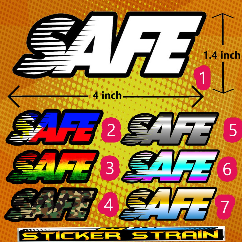 Safe Sticker Vinyl Decals Waterproof Fadeproof | Shopee Philippines