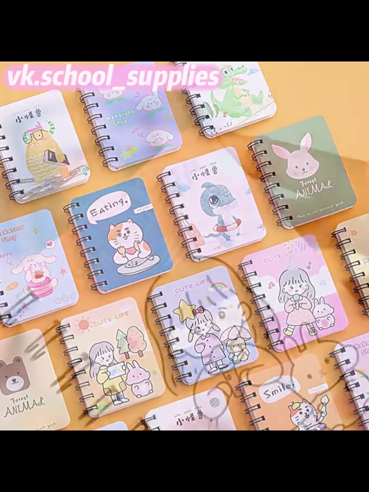 A7 Cartoon Coil Notepad Flip Mini Cute Spiral Notebook Ins Style ...