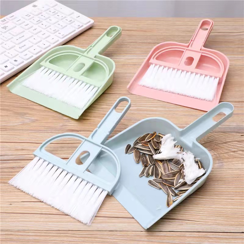 Mini Hand Computer Keyboard Cleaning Whisk Brush Broom Dustpan Set For ...